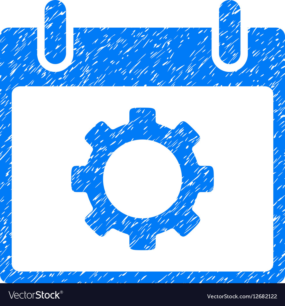 Gear options calendar day grainy texture icon Vector Image Gear options calendar day grainy texture icon Vector Image