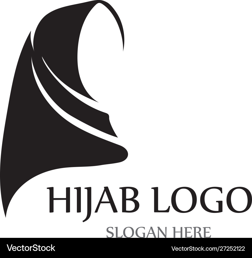 Hijab logo and symbol icons Royalty Free Vector Image