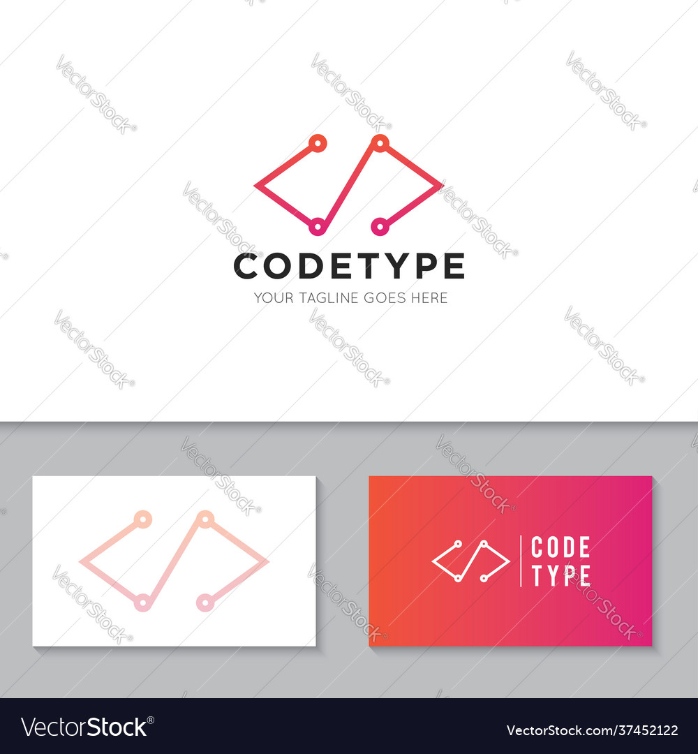 Modern code logo and icon design template Vector Image