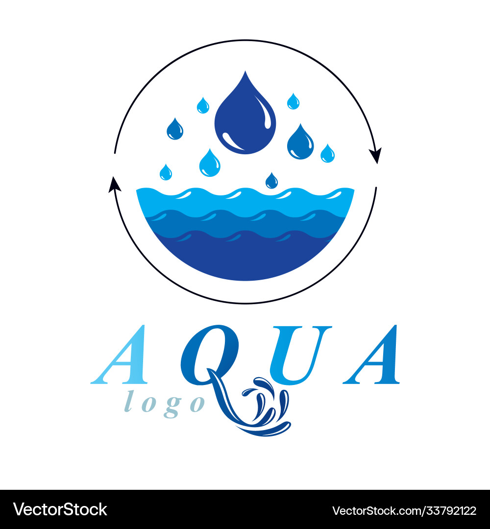 Pure water abstract logo for use as marketing Vector Image
