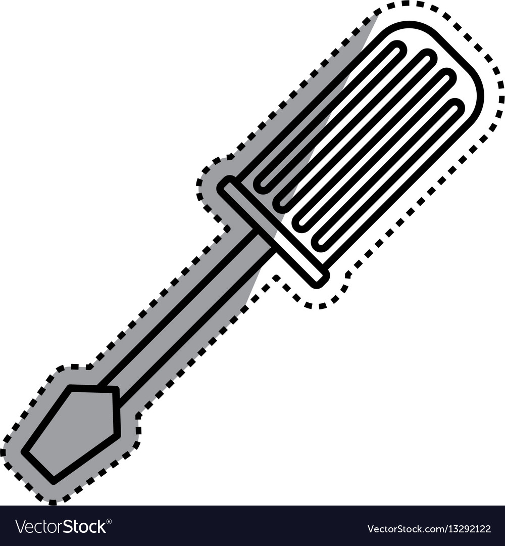 Screwdriver construction tool Royalty Free Vector Image