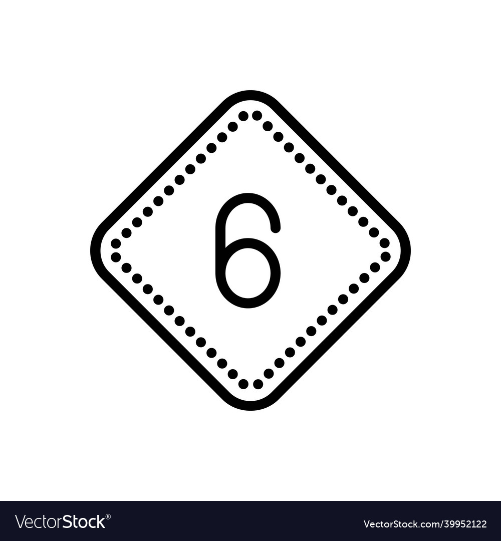 Six Royalty Free Vector Image - VectorStock