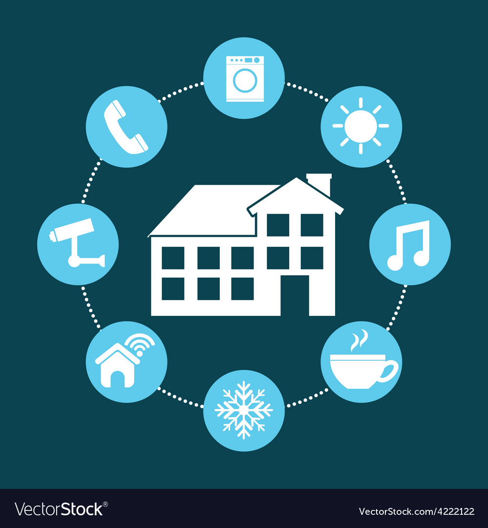 Smart house Royalty Free Vector Image - VectorStock
