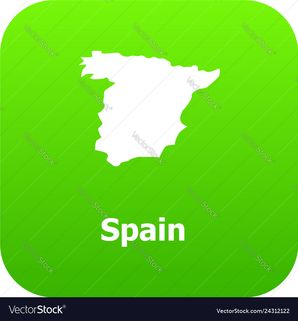 Spain map icon simple style Royalty Free Vector Image