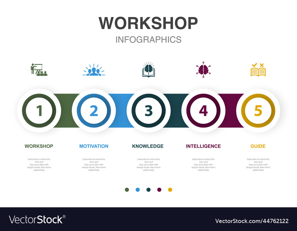 Workshop motivation knowledge intelligence Vector Image