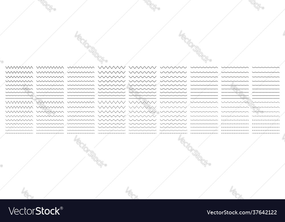 Zigzag wave wavy line undulate curve Royalty Free Vector Zigzag wave wavy line undulate curve Royalty Free Vector