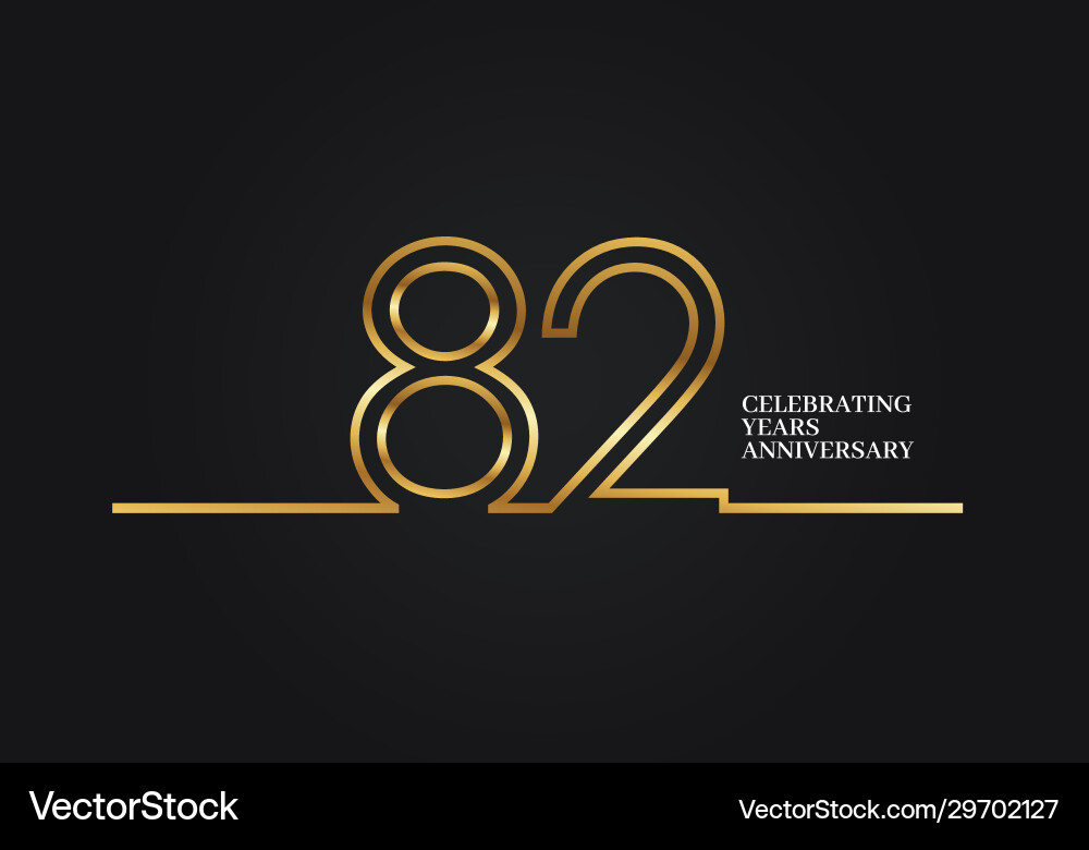 82 years anniversary Royalty Free Vector Image