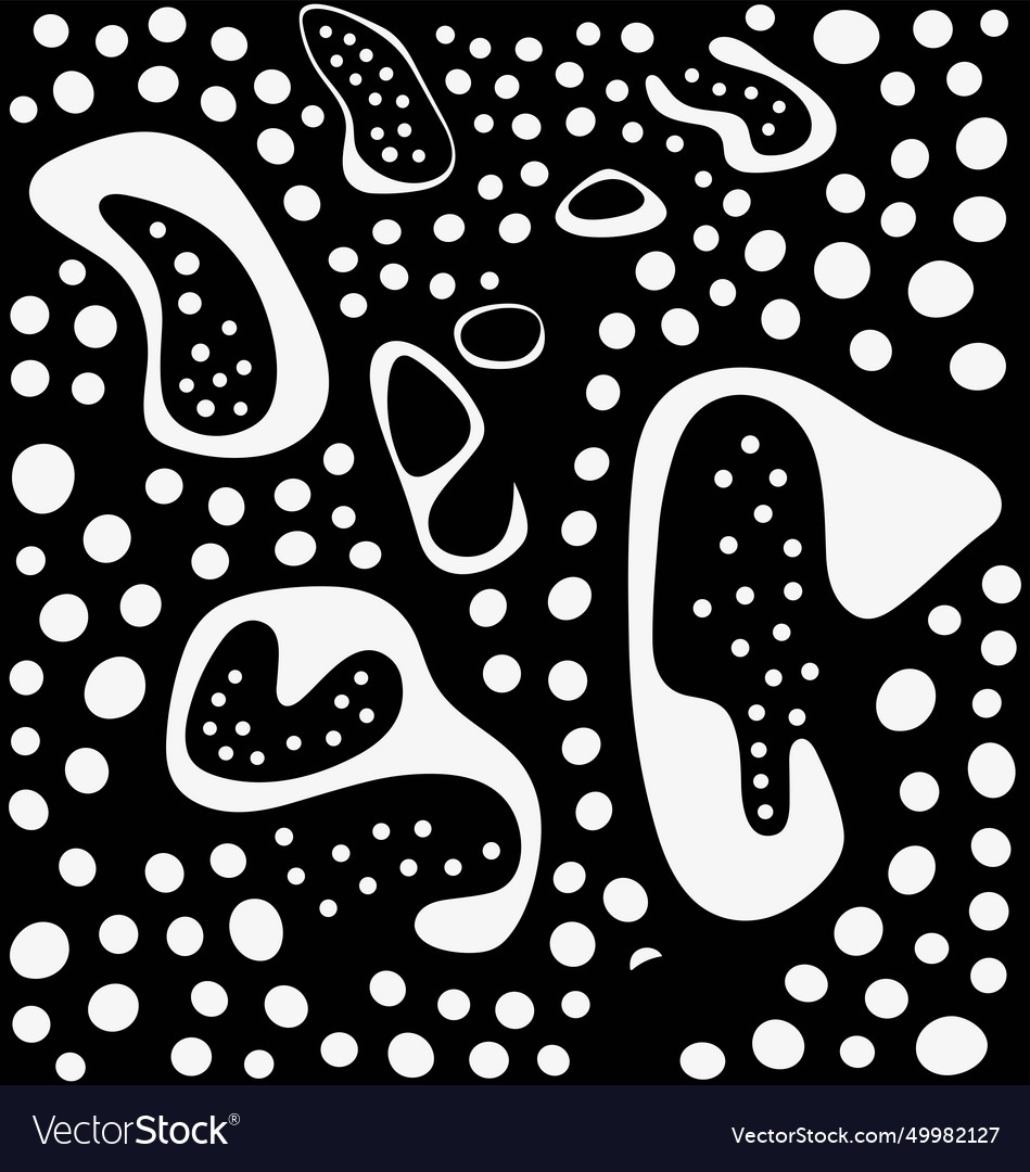 Black and white random abstract pattern dotted Vector Image