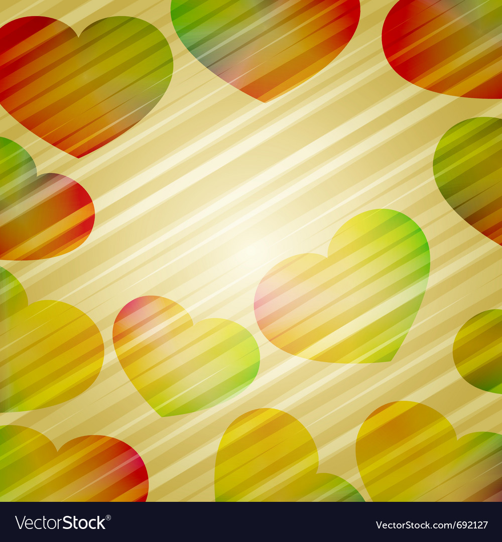 Bright hearts Royalty Free Vector Image - VectorStock