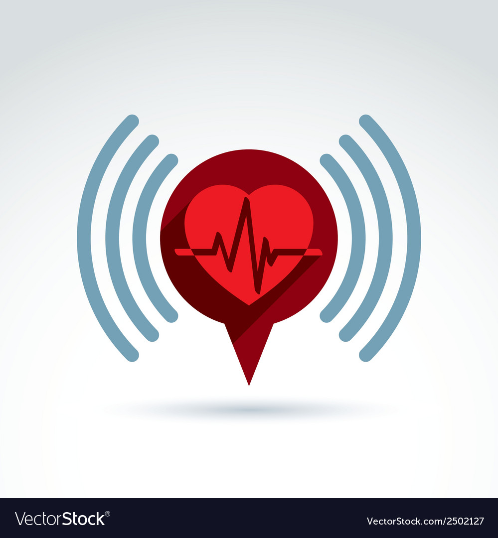 Cardiology cardiogram heart beat information icon Vector Image Cardiology cardiogram heart beat information icon Vector Image
