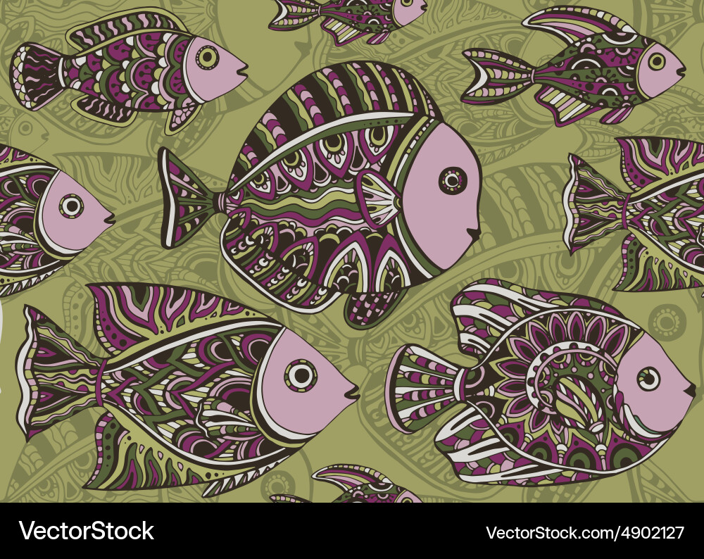 Colorful seamless pattern of a lot decorative Vector Image