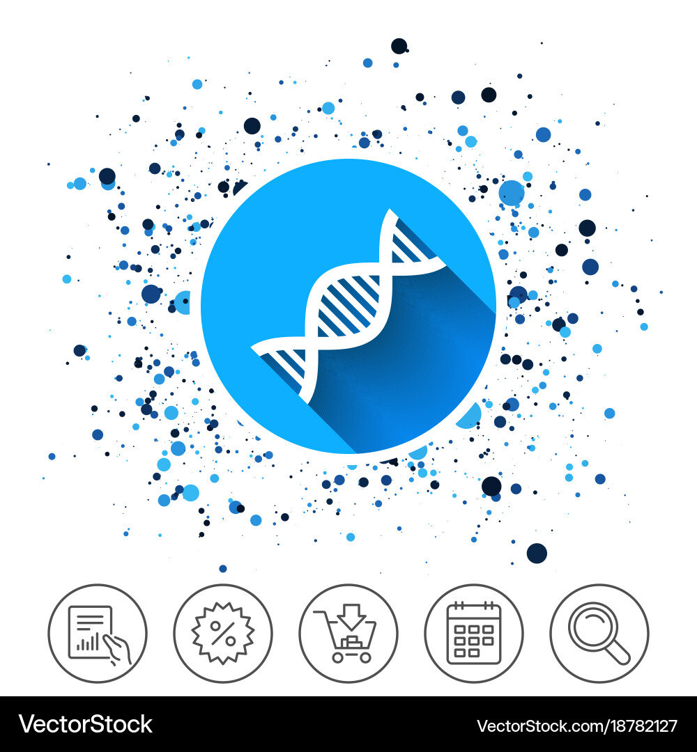 Dna sign icon deoxyribonucleic acid symbol Vector Image