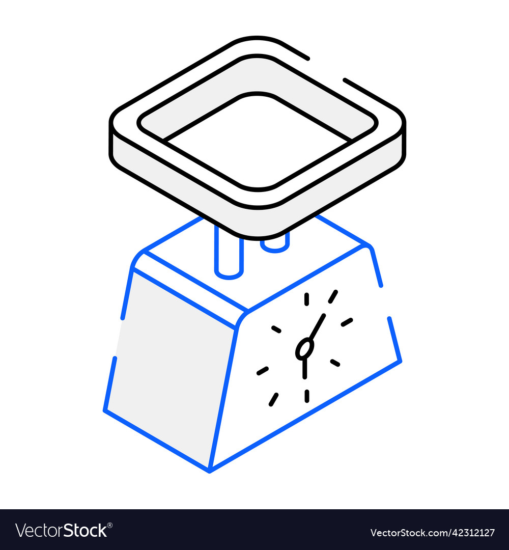 Kitchen weight Royalty Free Vector Image - VectorStock