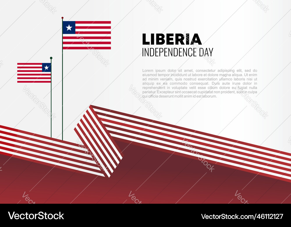 Liberia independence day background banner poster Vector Image