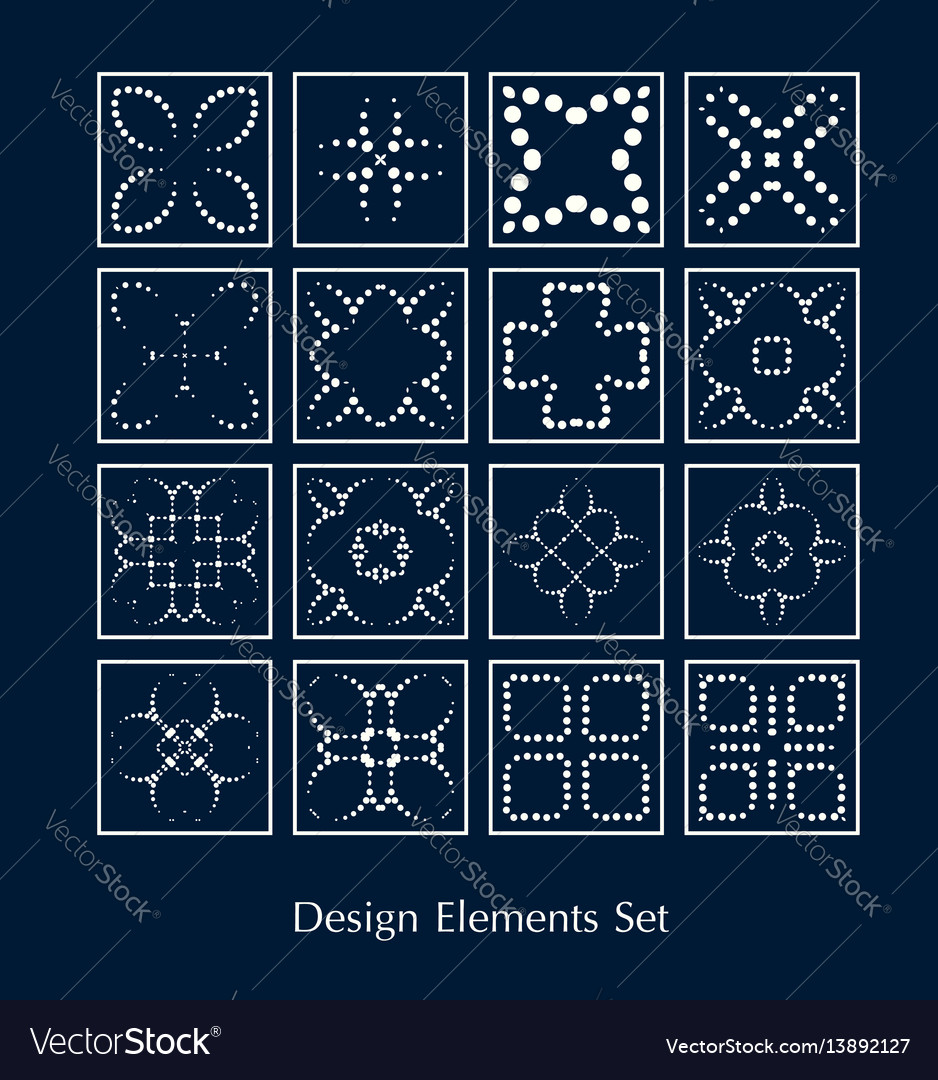 Logo elements set design sign Royalty Free Vector Image