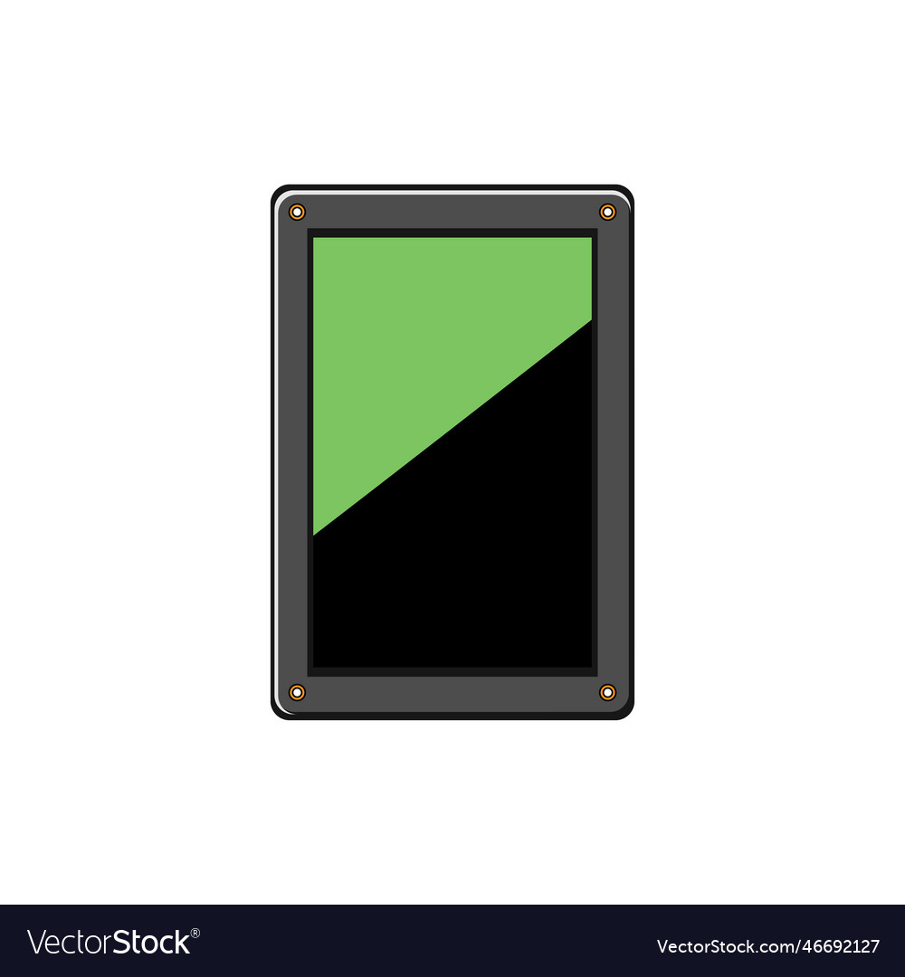 Memory ssd storage cartoon Royalty Free Vector Image