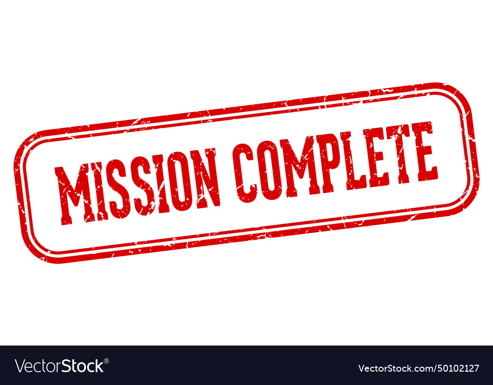Mission complete stamp Royalty Free Vector Image