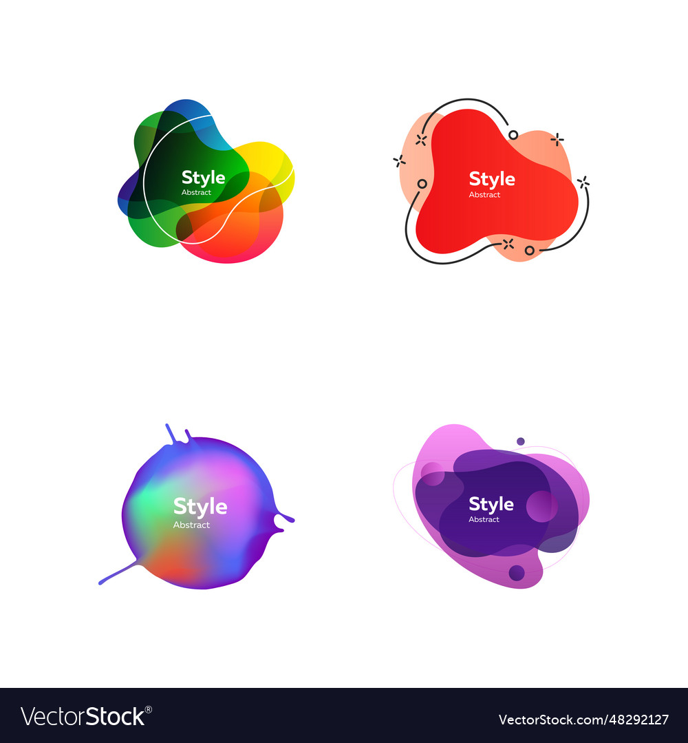 Modern fluid gradient elements Royalty Free Vector Image