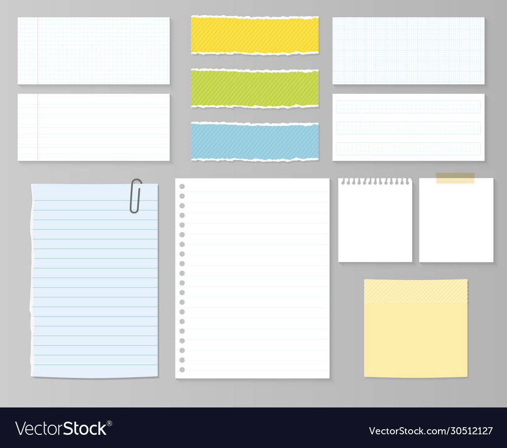 Paper and post set Royalty Free Vector Image - VectorStock