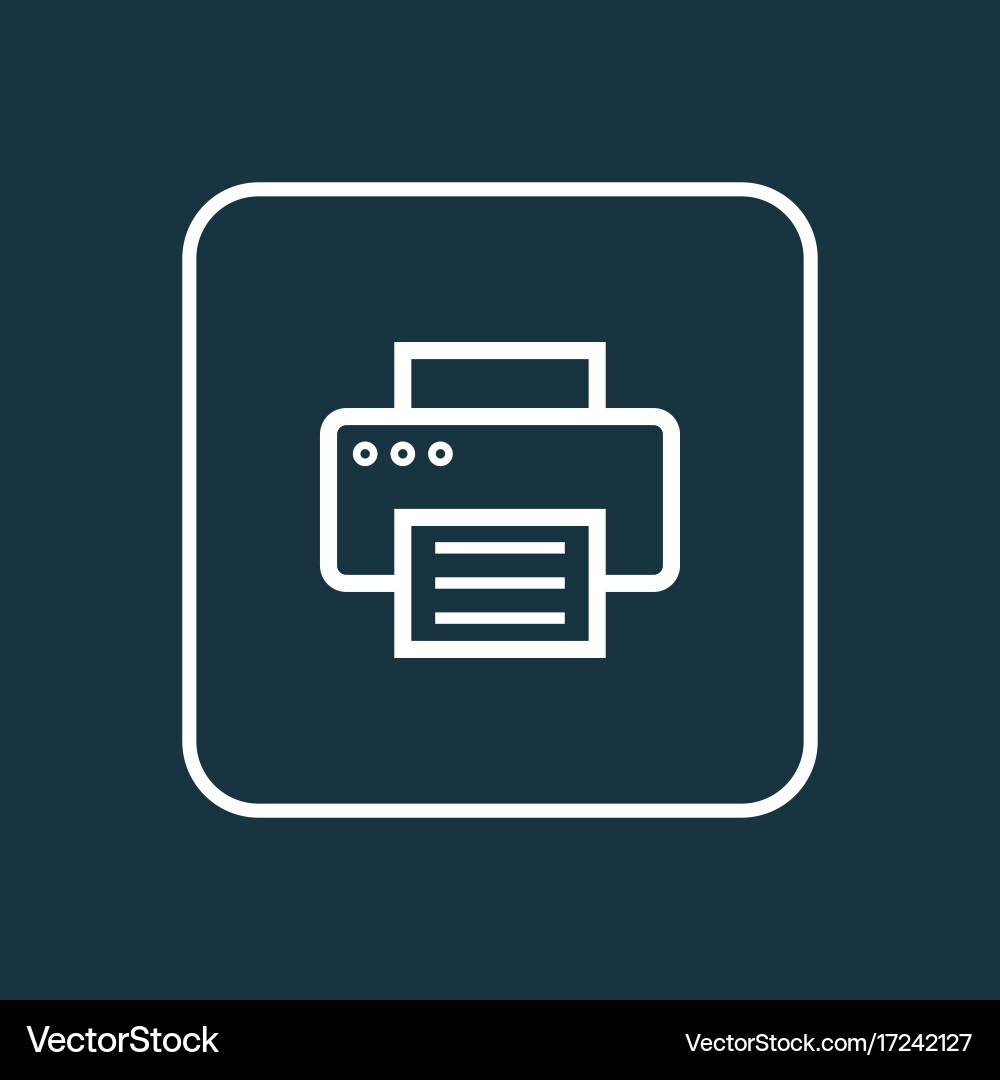 Print outline symbol premium quality isolated Vector Image