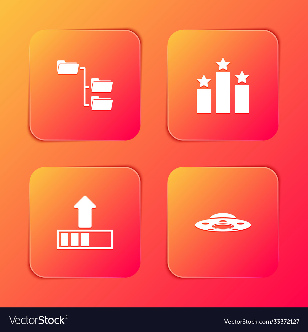 Set folder tree ranking star loading and ufo Vector Image Set folder tree ranking star loading and ufo Vector Image