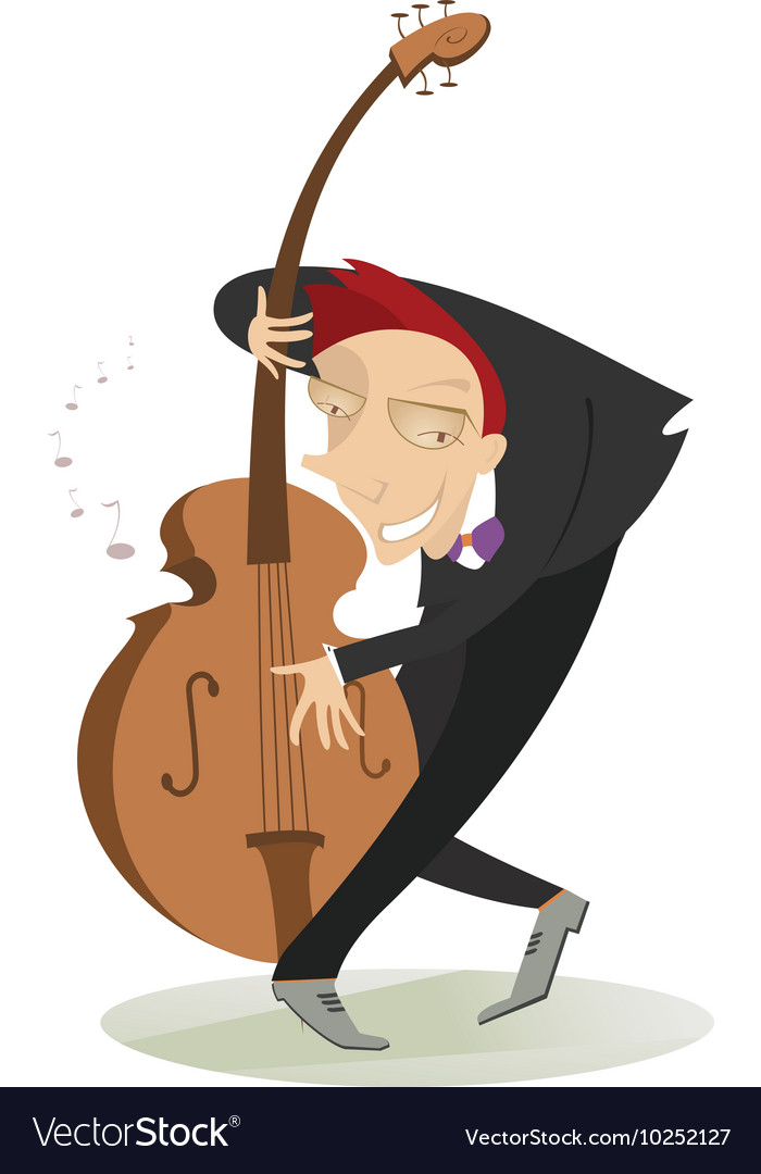 Smiling cellist Royalty Free Vector Image - VectorStock