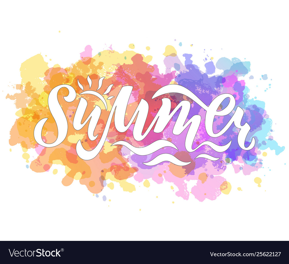 Summer calligraphy Royalty Free Vector Image - VectorStock