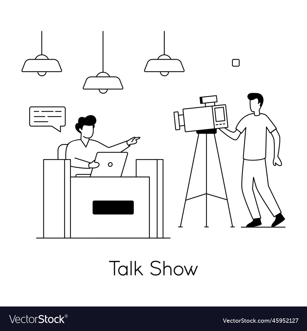 Talk show Royalty Free Vector Image - VectorStock