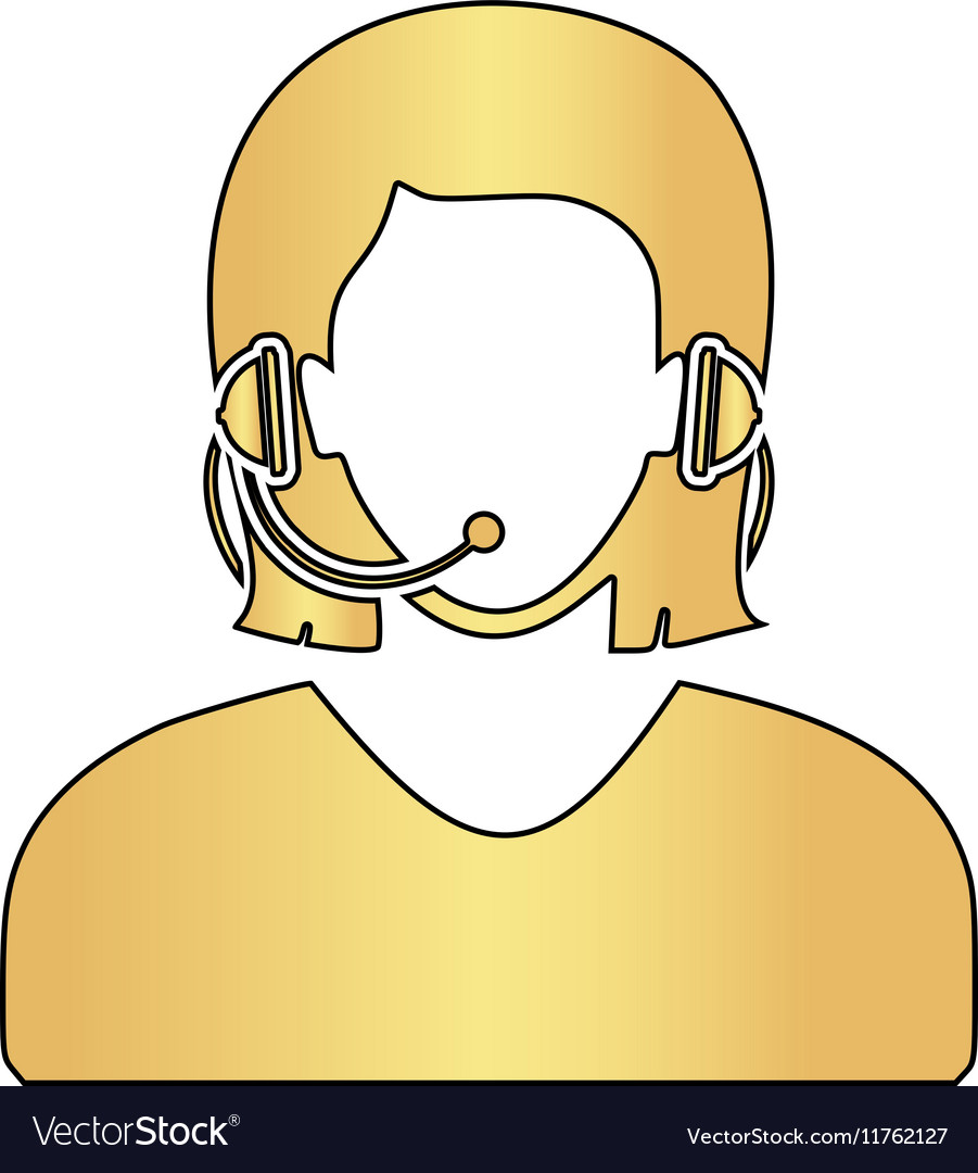 Telephonist computer symbol Royalty Free Vector Image