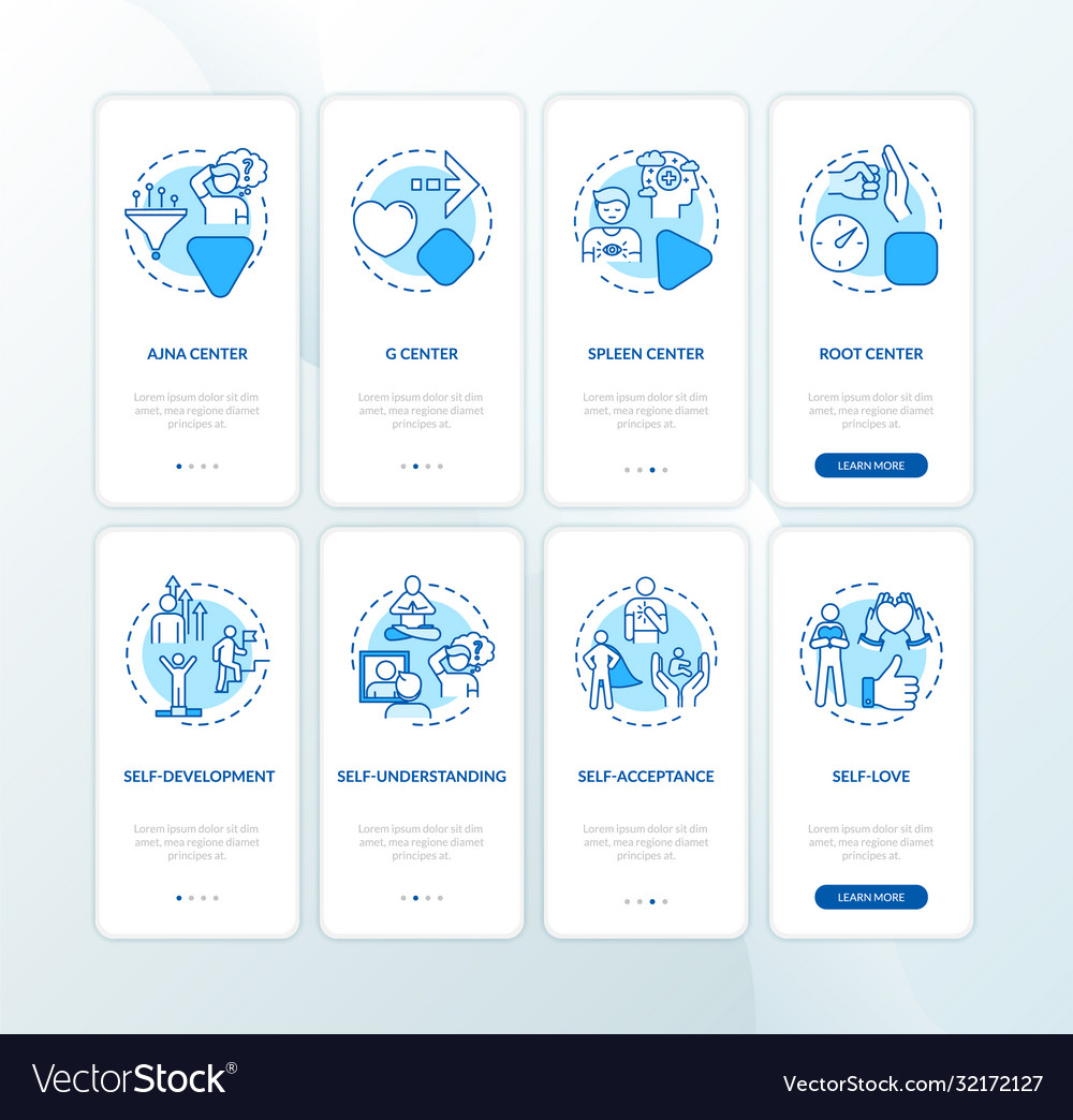 Understanding oneself onboarding mobile app page Vector Image