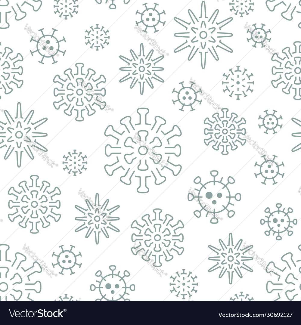 Virus seamless pattern background included Vector Image