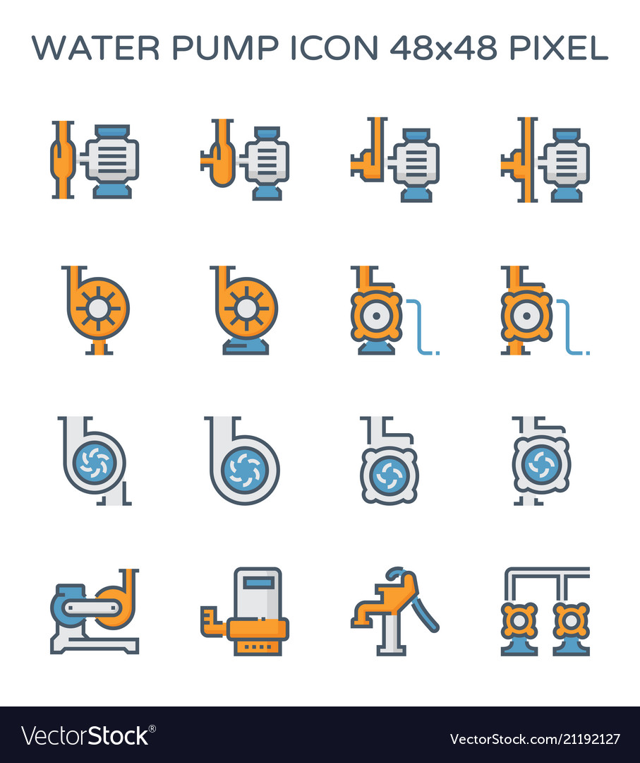 Water pump icon Royalty Free Vector Image - VectorStock
