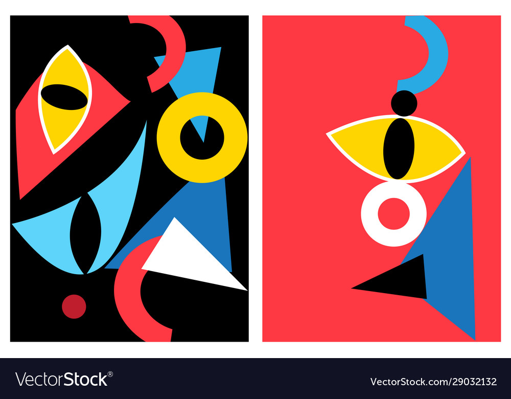 Abstract background with geometric objects Vector Image