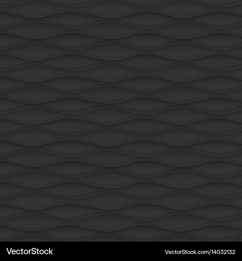 Black texture abstract pattern seamless wave wavy Vector Image