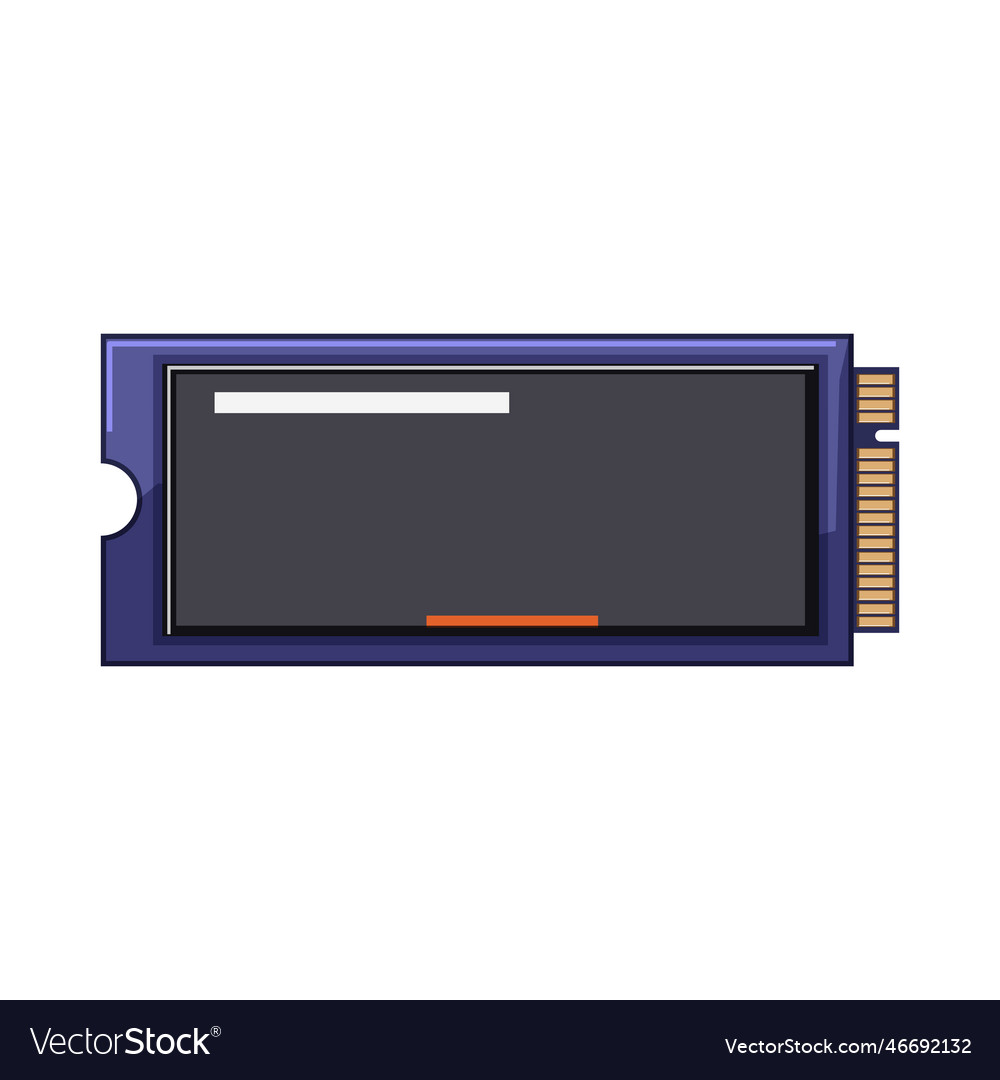 Disk ssd storage cartoon Royalty Free Vector Image