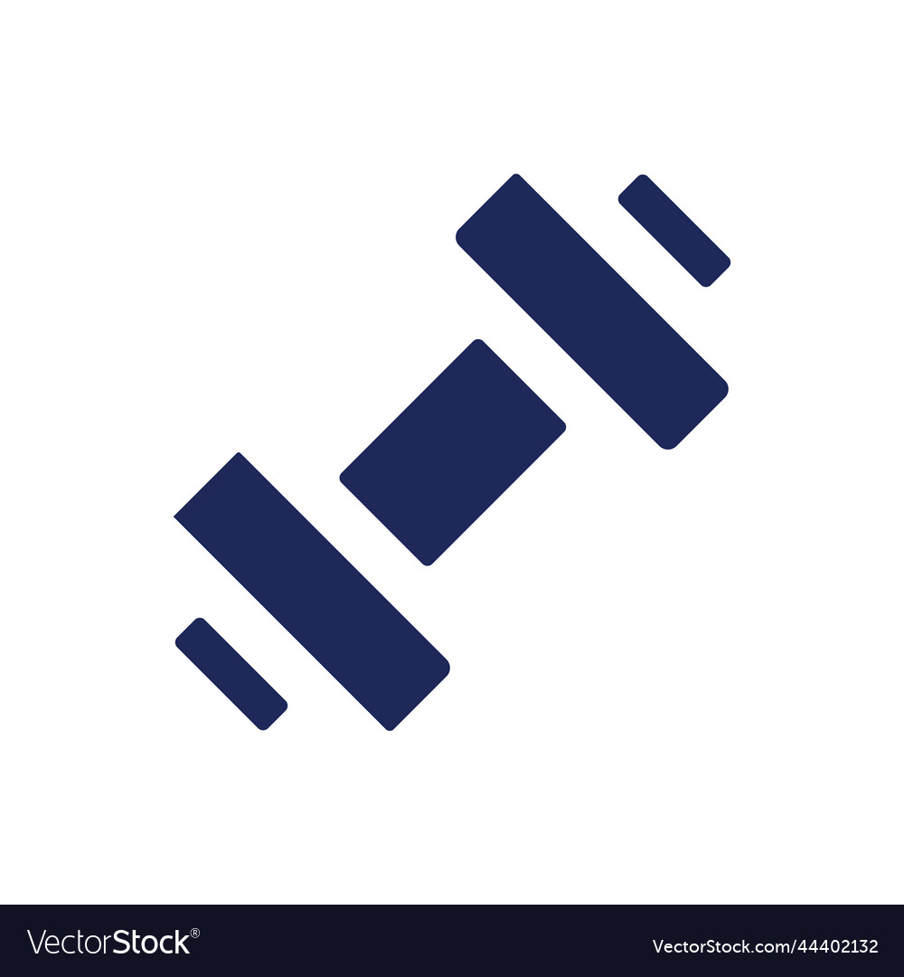 Dumbbell black glyph ui icon Royalty Free Vector Image