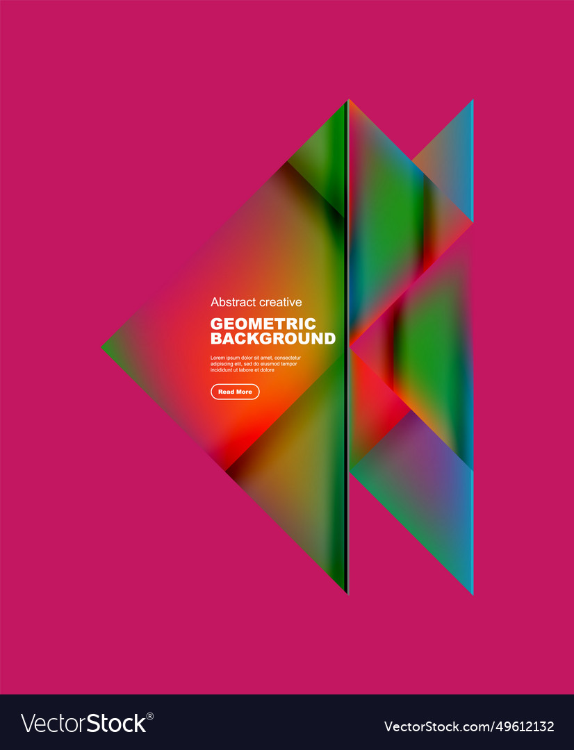 Gradient triangles abstract background Royalty Free Vector