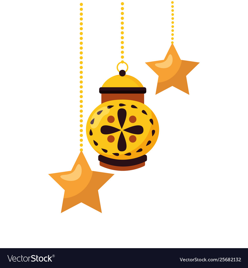 Hanging lantern decoration Royalty Free Vector Image