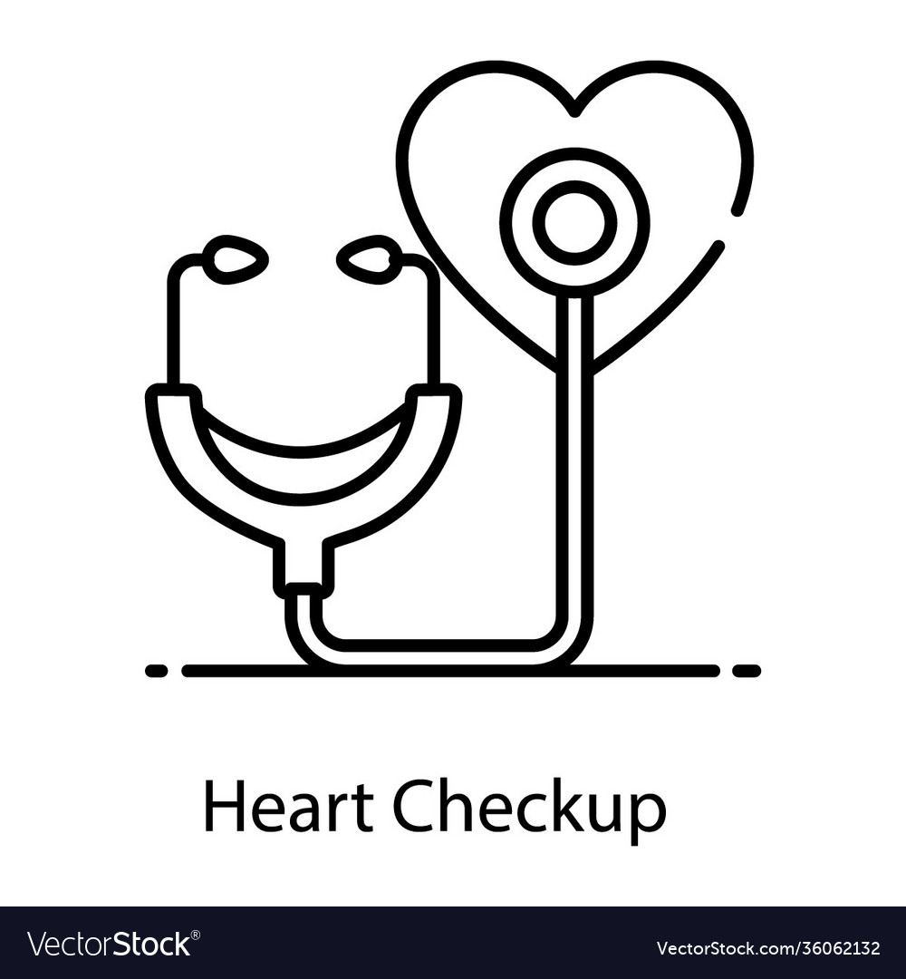 Heart checkup Royalty Free Vector Image - VectorStock
