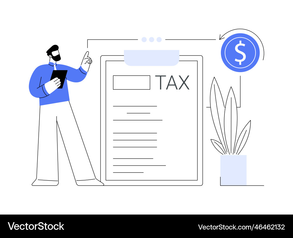 Income tax and benefit return abstract concept Vector Image