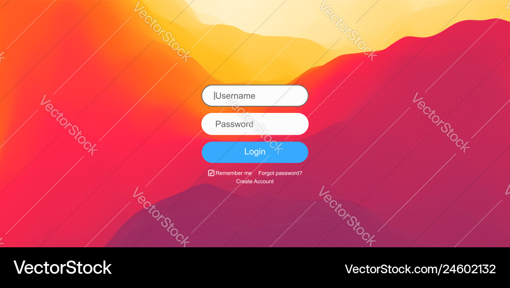 Login user interface modern screen design Vector Image