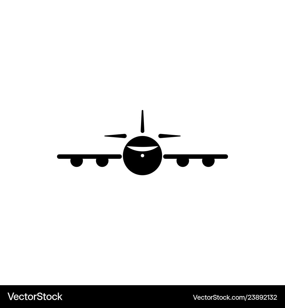 Plane view from the front icon element of travel Vector Image