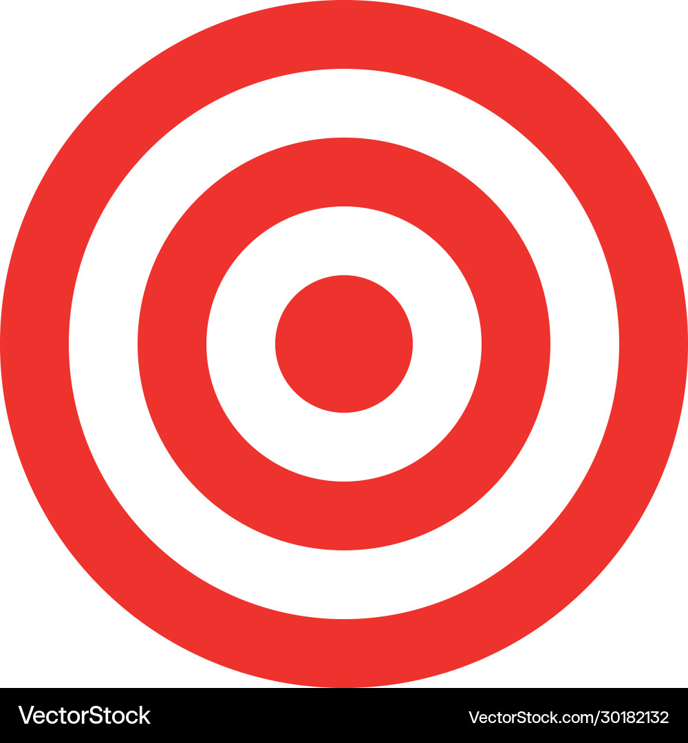 Red and white target hunting shooting sport or Vector Image