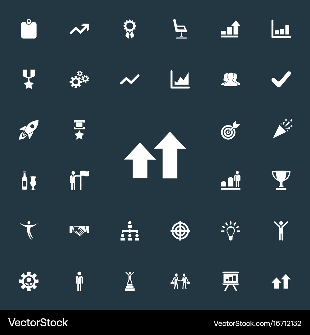 Set of simple champion icons Royalty Free Vector Image