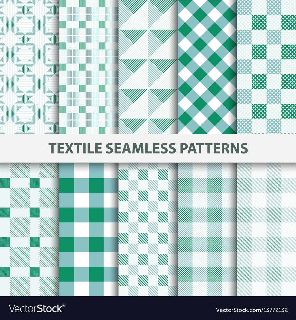 Set of textile seamless patterns Royalty Free Vector Image