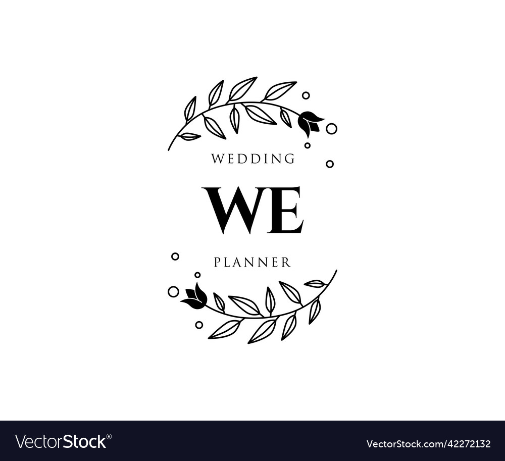 We initials letter wedding monogram logos Vector Image