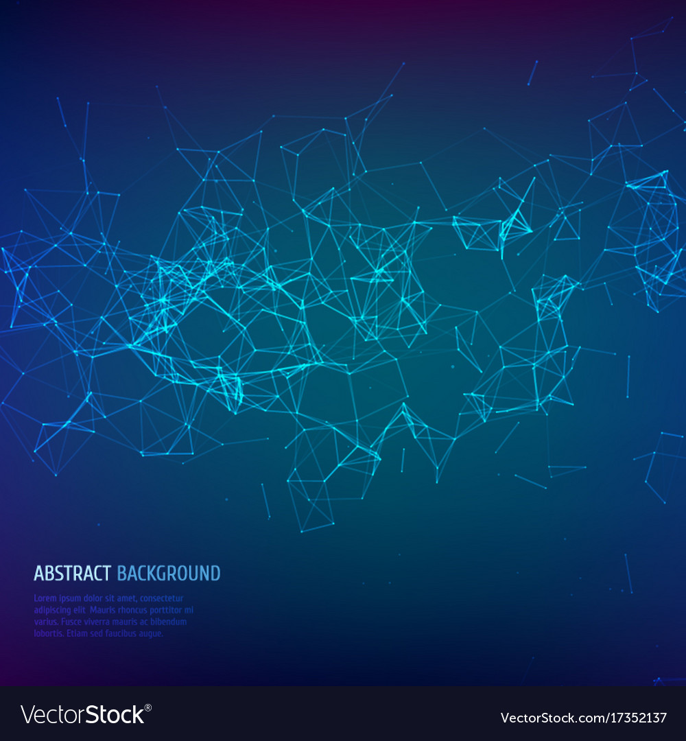 Abstract particles and lines Royalty Free Vector Image