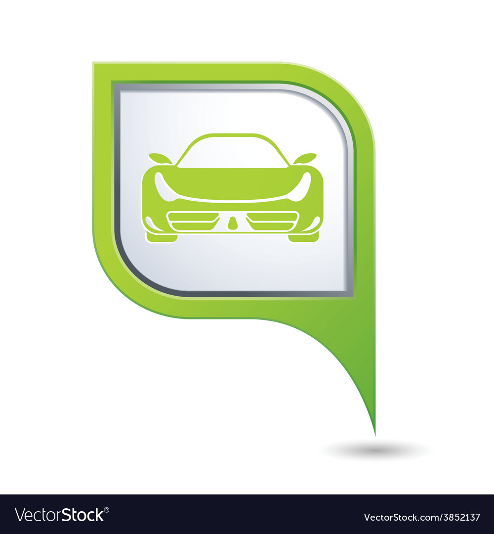 Car green pointer Royalty Free Vector Image - VectorStock