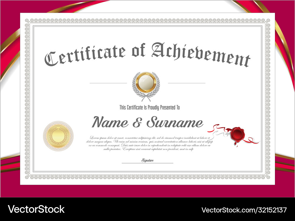 Certificate or diploma retro vintage design 083122