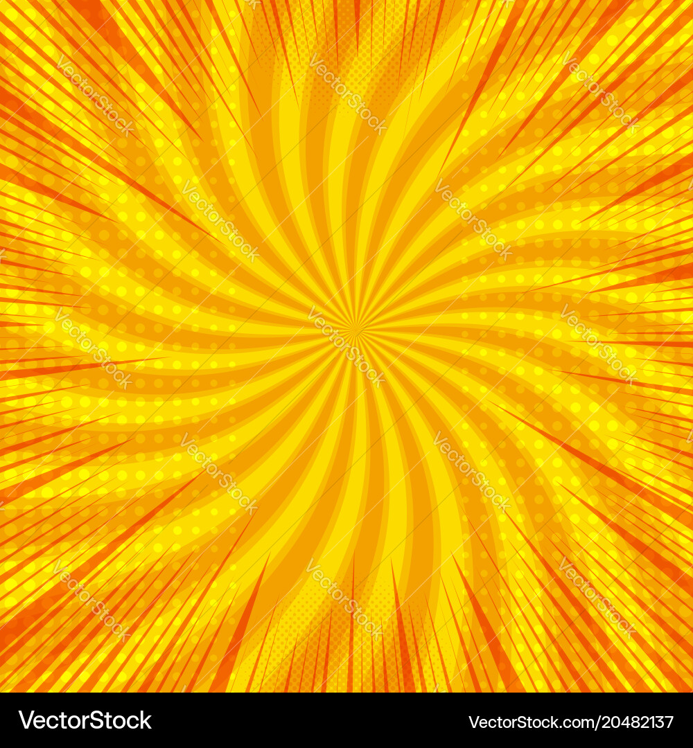 Comic bright orange background Royalty Free Vector Image